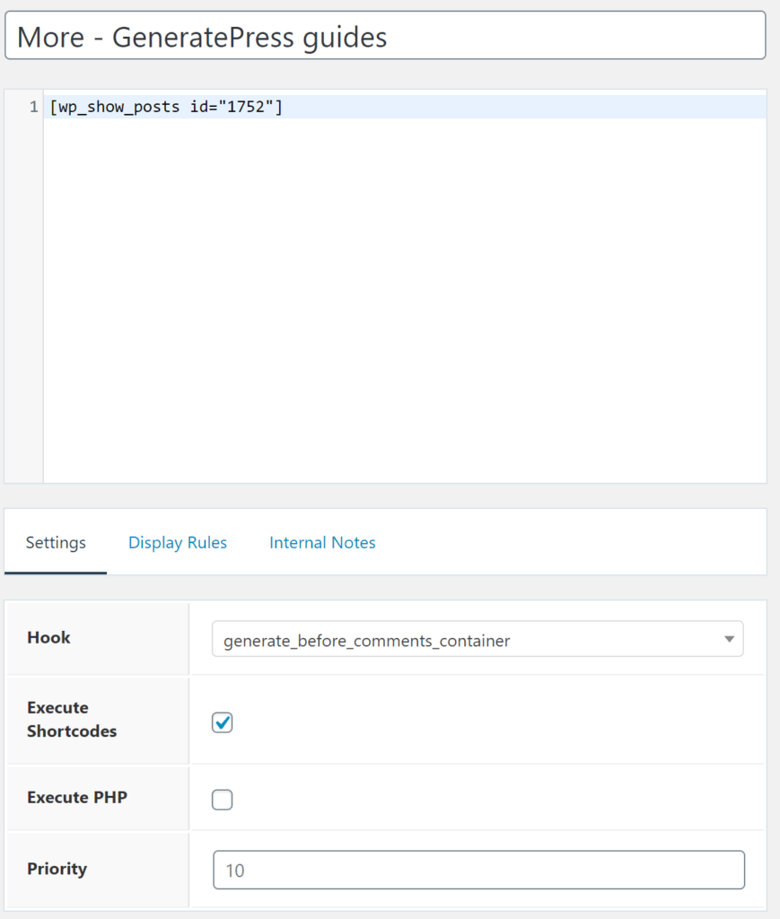 How to add related posts to GeneratePress